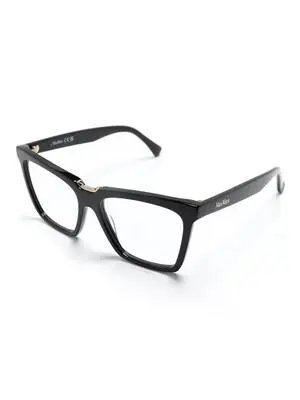Max Mara Logo-print Rectangle-frame Glasses