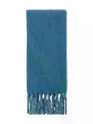 Burberry Logo-intarsia Reversible Scarf - Blue