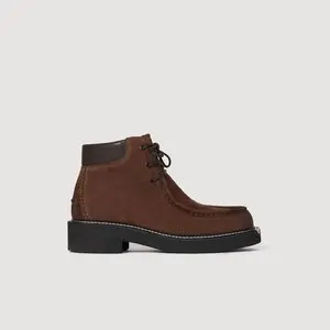 Sandro Leather Boots - Brown