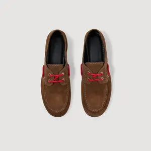 Sandro Suede Boat Shoes - Brown
