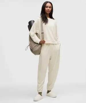 Lululemon Becalm Oversized Mid-Rise Pant Light Ivory