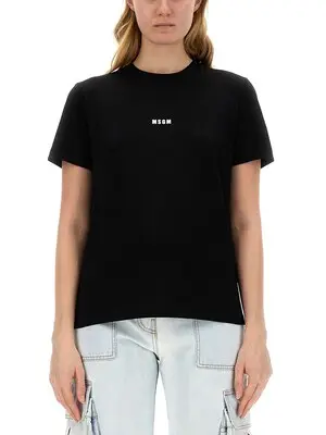 MSGM Micro Logo T-shirt - Black