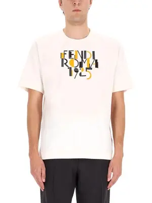 Fendi T-shirt With Print - Multicolour