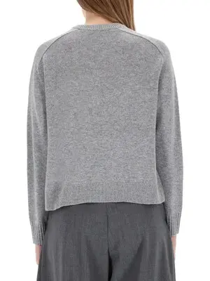 Theory Cashmere Cropped Sweater - Grey