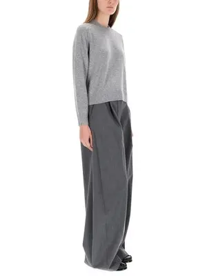 Theory Cashmere Cropped Sweater - Grey