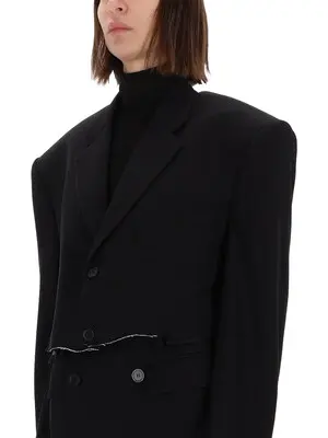 Balenciaga Single-breasted Cut-off Jacket