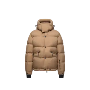 Moncler Coraia Hooded Insulated Ski Jacket - Beige