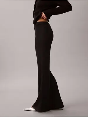 Calvin Klein Lurex Merino Wool Blend Flared Pants