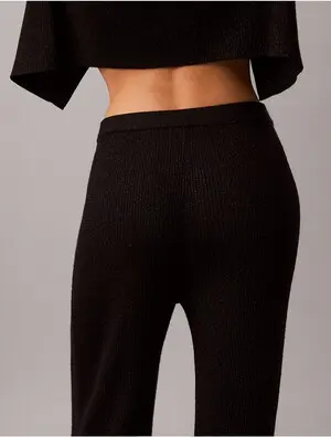 Calvin Klein Lurex Merino Wool Blend Flared Pants