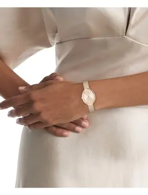 Calvin Klein Contoured Bezel Oval Dial Watch - Gold