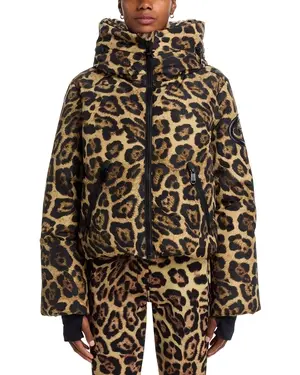 Goldbergh Pantera Down Ski Jacket - Brown Leopard