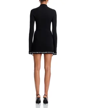 Alexander Wang T Ribbed Logo Mini Skirt