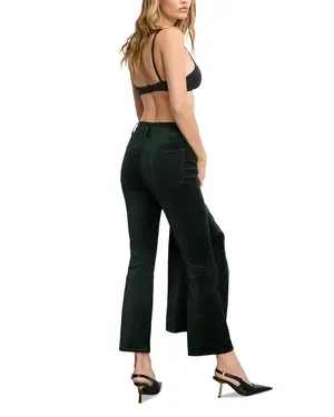 Good American Velvet High-rise Kick Flare Pants