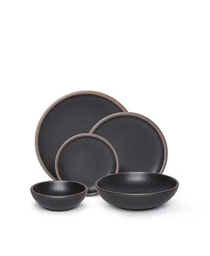EAST FORK POTTERY Shallow Dinner Set Black Mountain