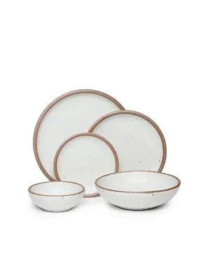 EAST FORK POTTERY Shallow Dinner Set Eggshell