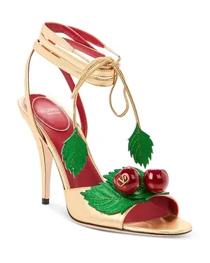 Valentino Garavani Cherryfic Sandals - Antique Brass