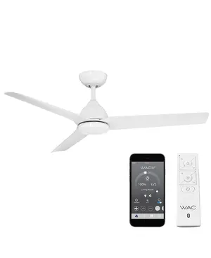 LUXADORA Wac Lighting Smart Fans Mocha 54 In Indoor Or Outdoor Smart Home Ceiling Fan - Matte White