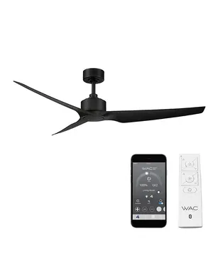 LUXADORA Wac Lighting Smart Fans Stella 60 In Indoor Or Outdoor Smart Home Ceiling Fan - Matte Black