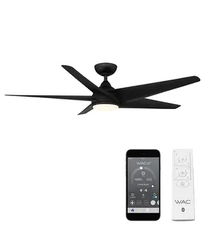 LUXADORA Wac Lighting Smart Fans Viper 60 In 3000k Led Indoor Or Outdoor Smart Home Ceiling Fan - Matte Black