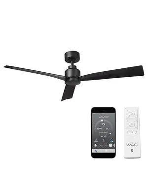 LUXADORA Wac Lighting Smart Fans Clean 52 In Indoor Or Outdoor Smart Home Ceiling Fan - Matte Black