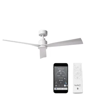 LUXADORA Wac Lighting Smart Fans Clean 52 In Indoor Or Outdoor Smart Home Ceiling Fan - Matte White