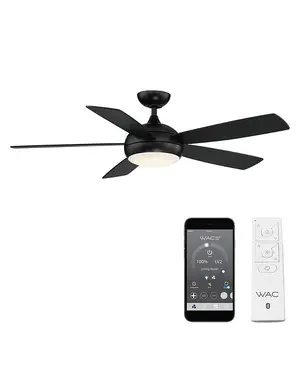 LUXADORA Wac Lighting Smart Fans Odyssey 52 In 3000k Led Indoor Or Outdoor Smart Home Ceiling Fan - Matte Black