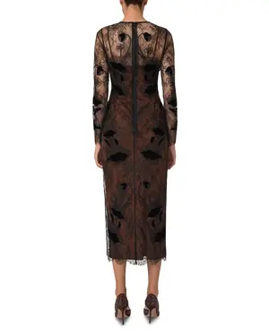slim fit dress slacks Stunning Lulu Ruffle Floral Midi Dresses at Zaynoona main image 0
