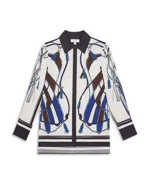 REISS Isla Scarf Print Shirt