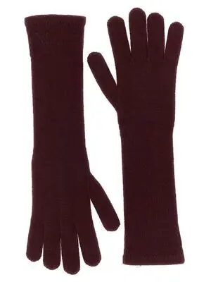 Max Mara Mmjock Long Gloves - Red