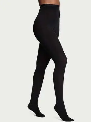 Victoria's Secret Opaque Tights With Soft Sheen - Black