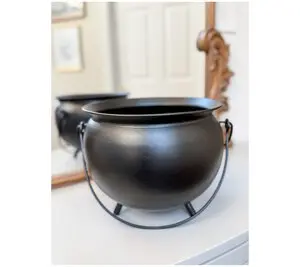 SIMPLY STUNNING BY JANINE GRAFF As Is Simply Stunning Tabletop Metal Cauldron-janine - One-color