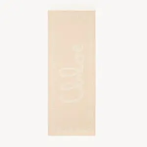 Chloé The Iconic Scarf In Jacquard Wool Single - Lovely Beige