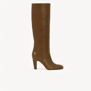 Chloé Eve Heeled Boot - Dark Khaki