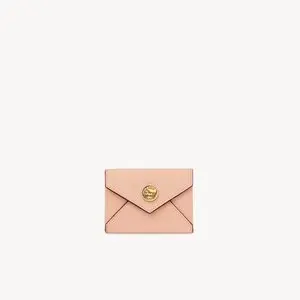 Chloé Envelope Card Holder In Grained Leather Single - Blushy Beige