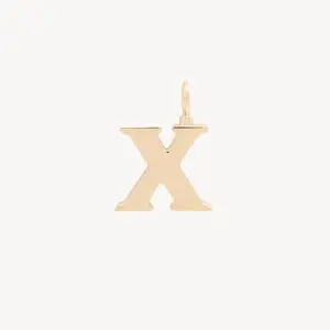 Chloé Alphabet Letter X Charm - Light Gold