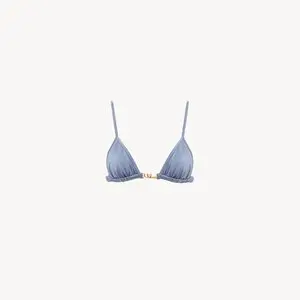 Chloé Bikini Top With Logo - Opal Blue
