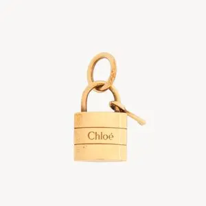 Chloé Alphabet Lock Charm - Gold Color
