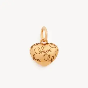 Chloé Alphabet Heart Charm - Gold Color