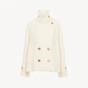 Chloé Oversized Short Coat - Eden White