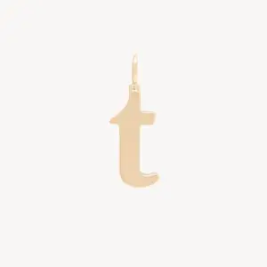 Chloé Alphabet Letter T Charm - Light Gold