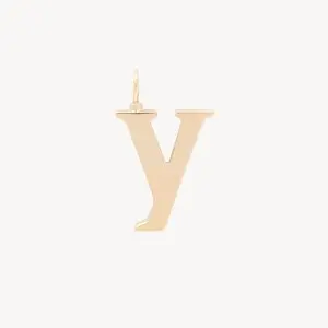 Chloé Alphabet Letter Y Charm - Light Gold