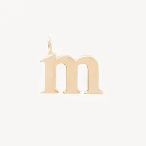 Chloé Alphabet Letter M Charm - Light Gold