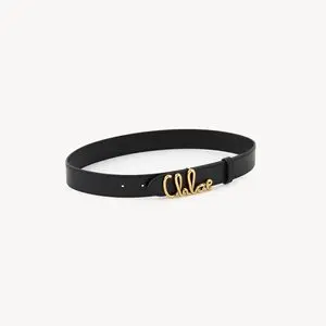Chloé Belt With Logo Buckle - Black