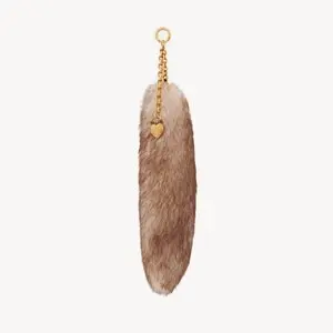 Chloé Shearling Tail Charm - Pearl Beige
