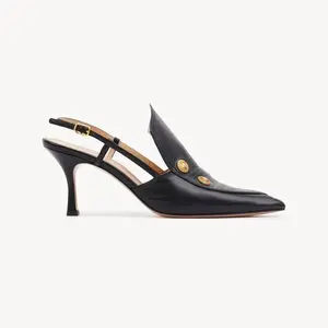 Chloé Agnes Slingback Pumps - Eggshell
