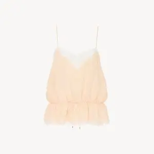 Chloé Jacquard & Lace Camisole Top - Delicate Pink
