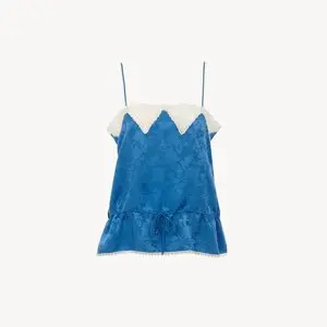 Chloé Drawstring Camisole Top - Deep Water