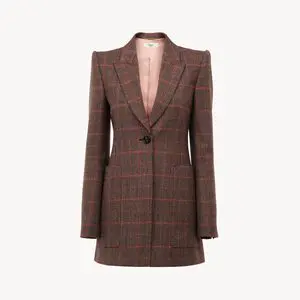 Chloé Tailored Check Wool Jacket