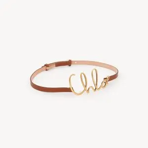 Chloé Iconic Small Belt - Clay Brown