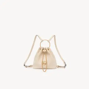 Chloé Small Bracelet Backpack Vegetal Beige